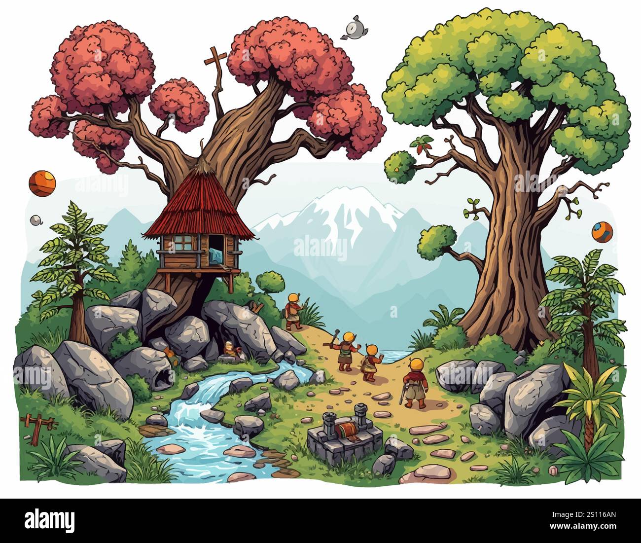 Elements of adventure in graphics style Stock Vector Image & Art - Alamy