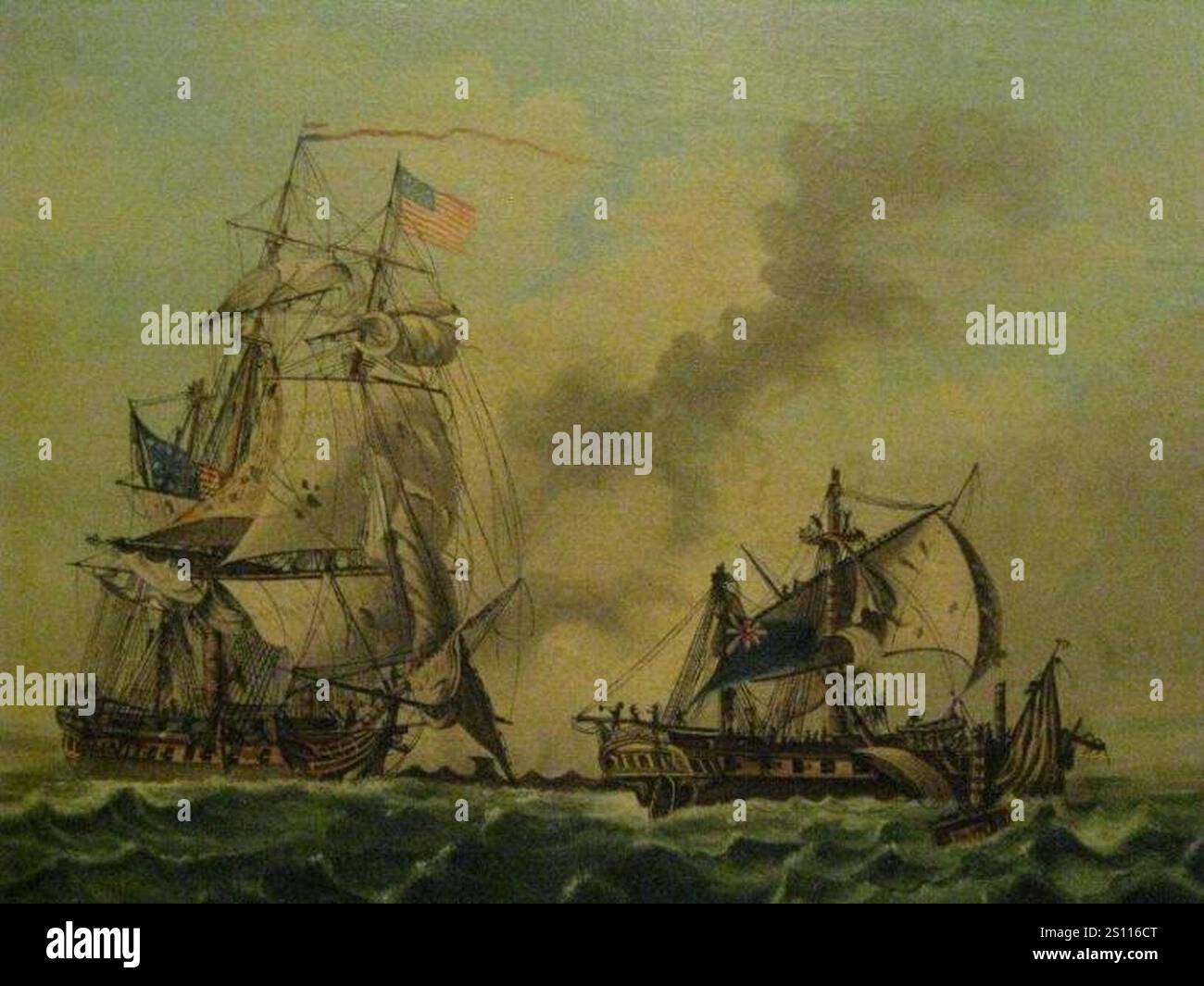 Engagement Between the U.S. Frigate Constitution and H.M.S Java 1963 50 ...