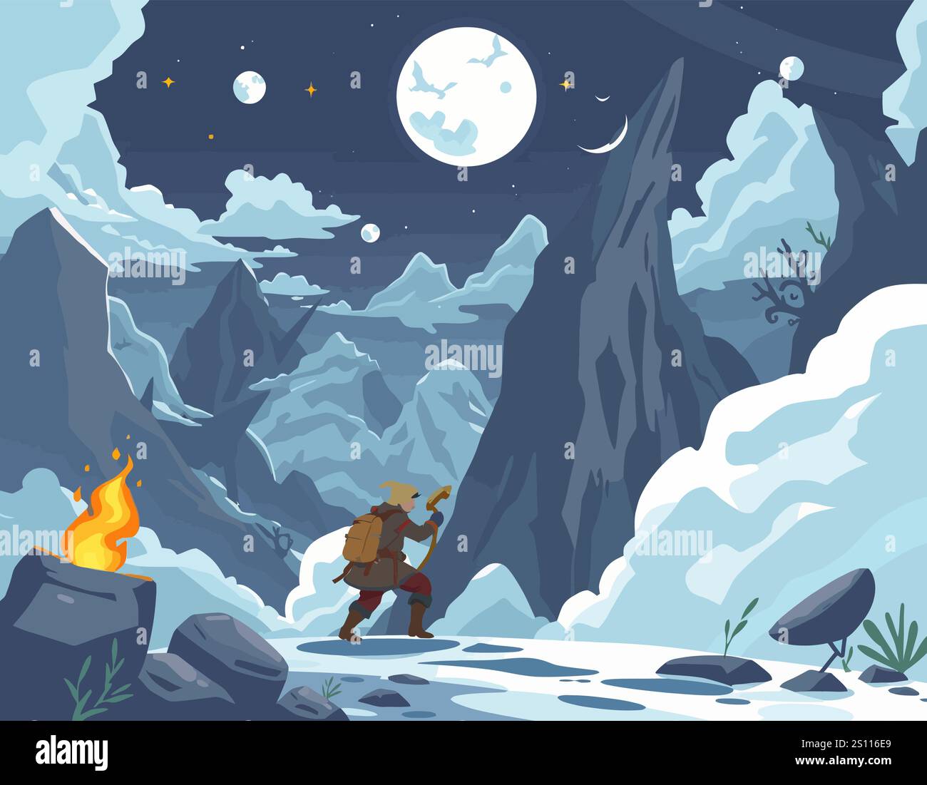 Elements of adventure in graphics style Stock Vector Image & Art - Alamy