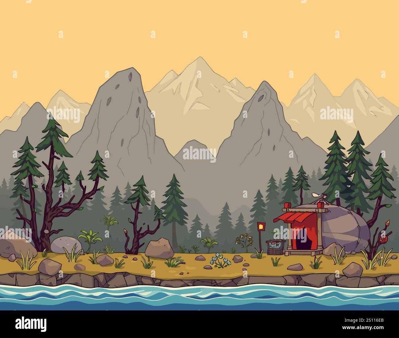 Elements of adventure in graphics style Stock Vector Image & Art - Alamy