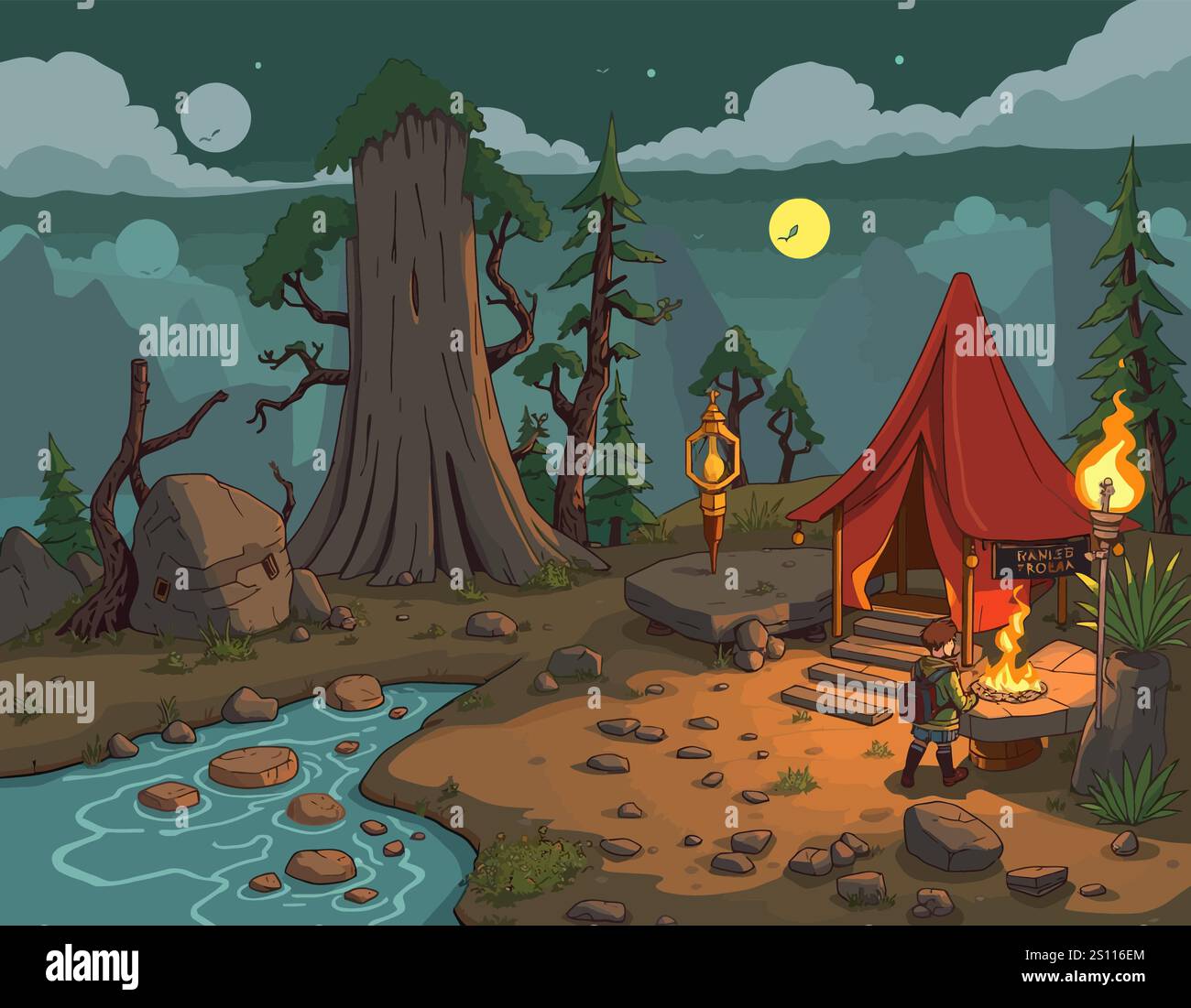 Elements of adventure in graphics style Stock Vector Image & Art - Alamy