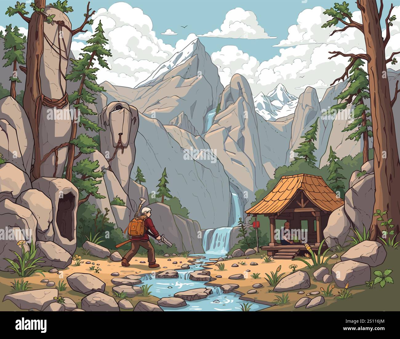 Elements of adventure in graphics style Stock Vector Image & Art - Alamy