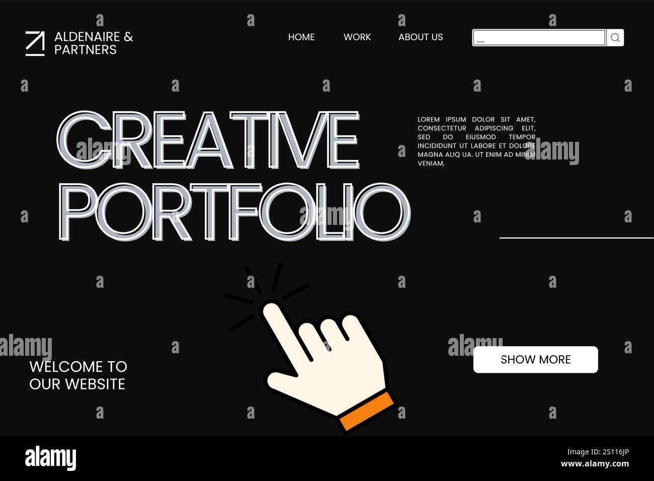 Flat design colored portfolio template Stock Vector Image & Art - Alamy