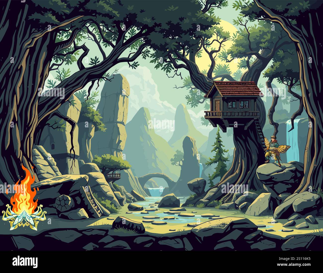 Elements of adventure in graphics style Stock Vector Image & Art - Alamy