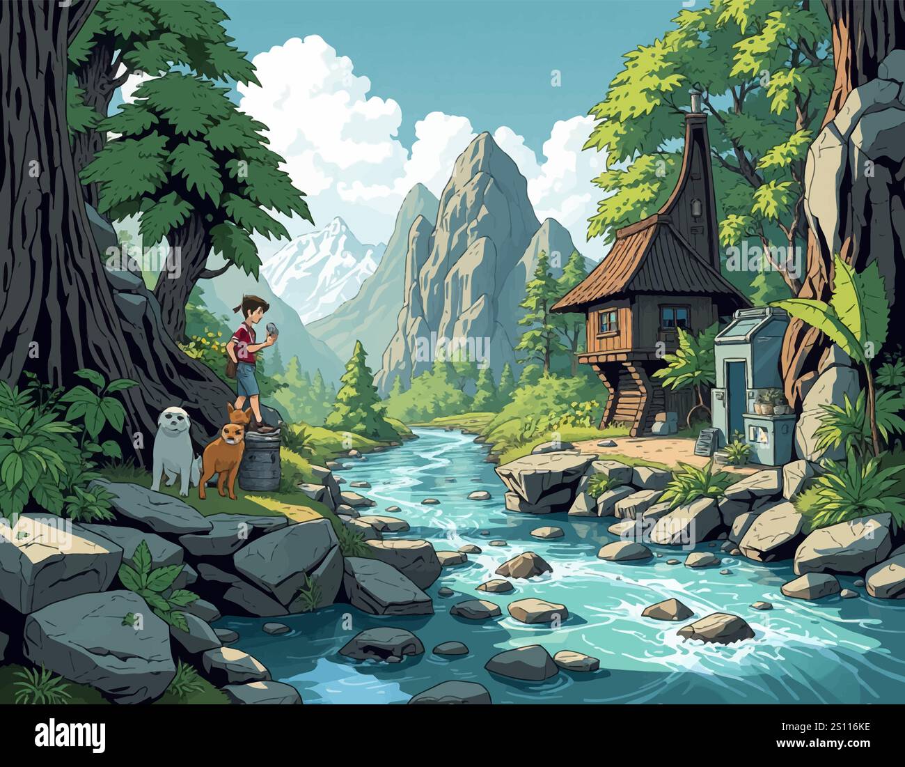 Elements of adventure in graphics style Stock Vector Image & Art - Alamy
