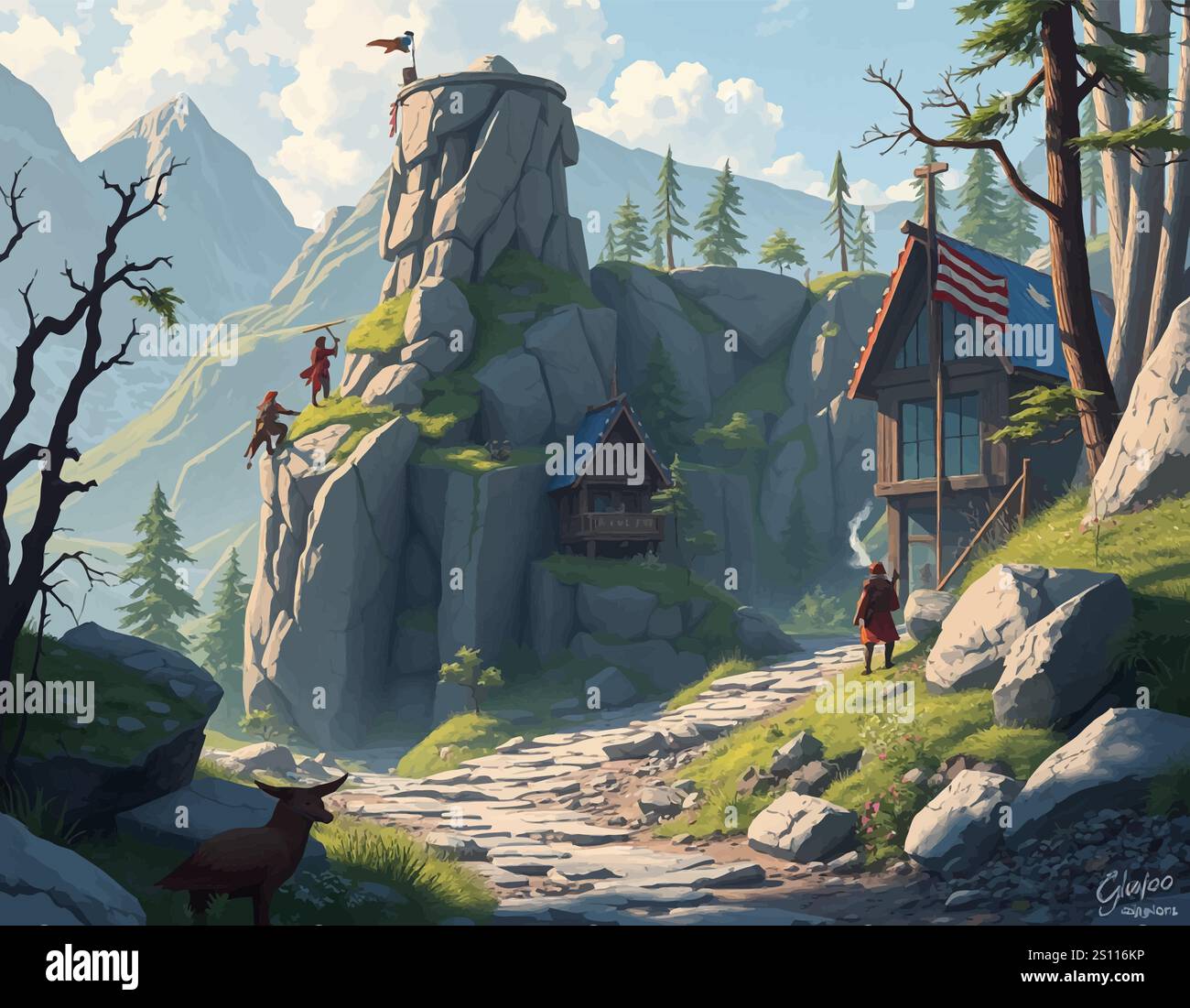 Elements of adventure in graphics style Stock Vector Image & Art - Alamy