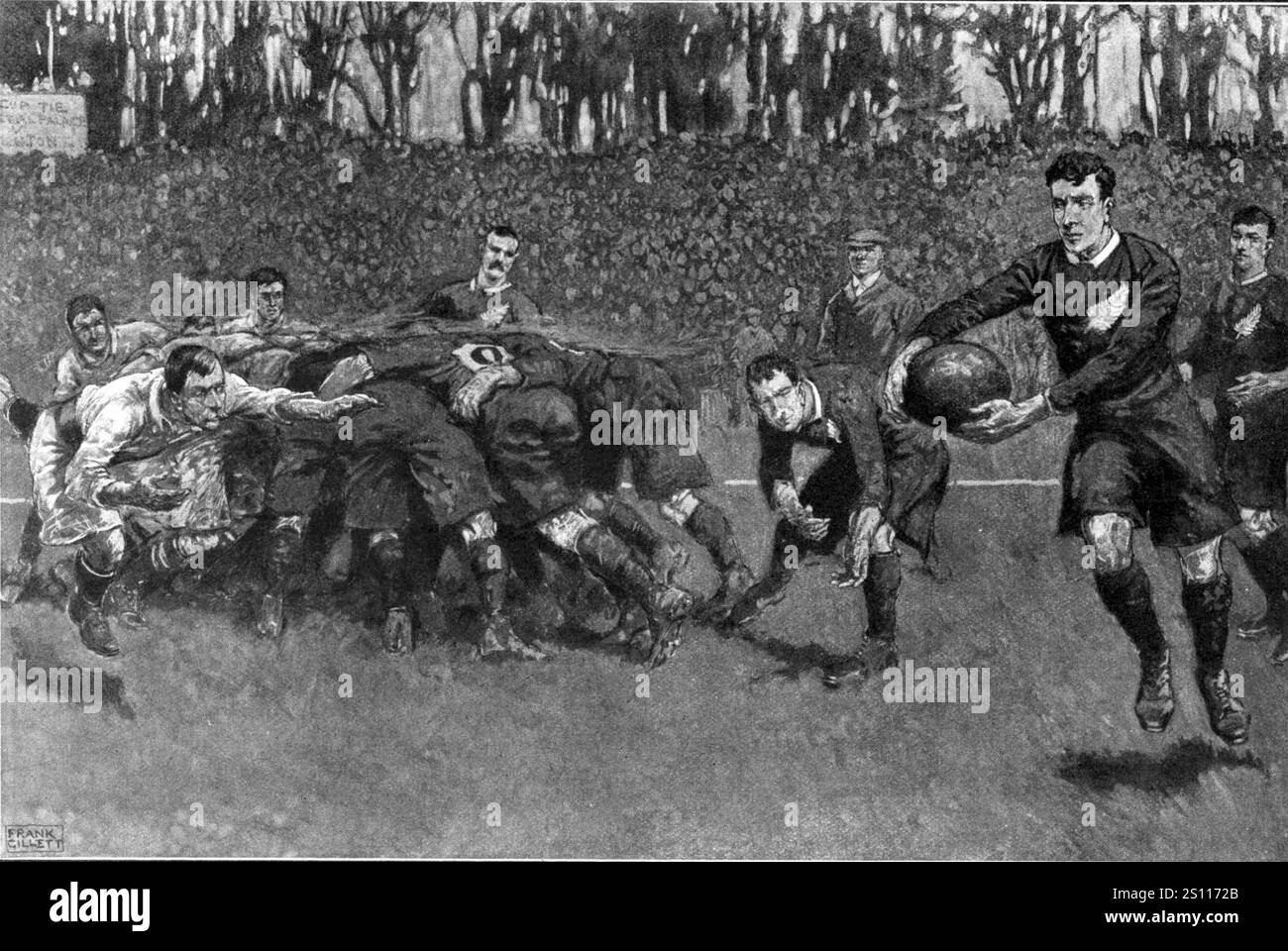 England vs allblacks Gillett 1905 Stock Photo - Alamy