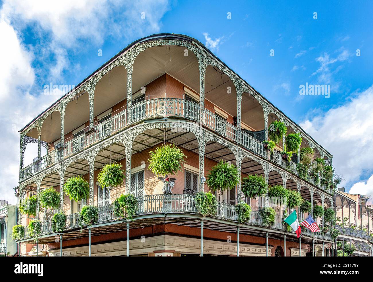 historic building in the French Quarter in New Orleans with typical ...