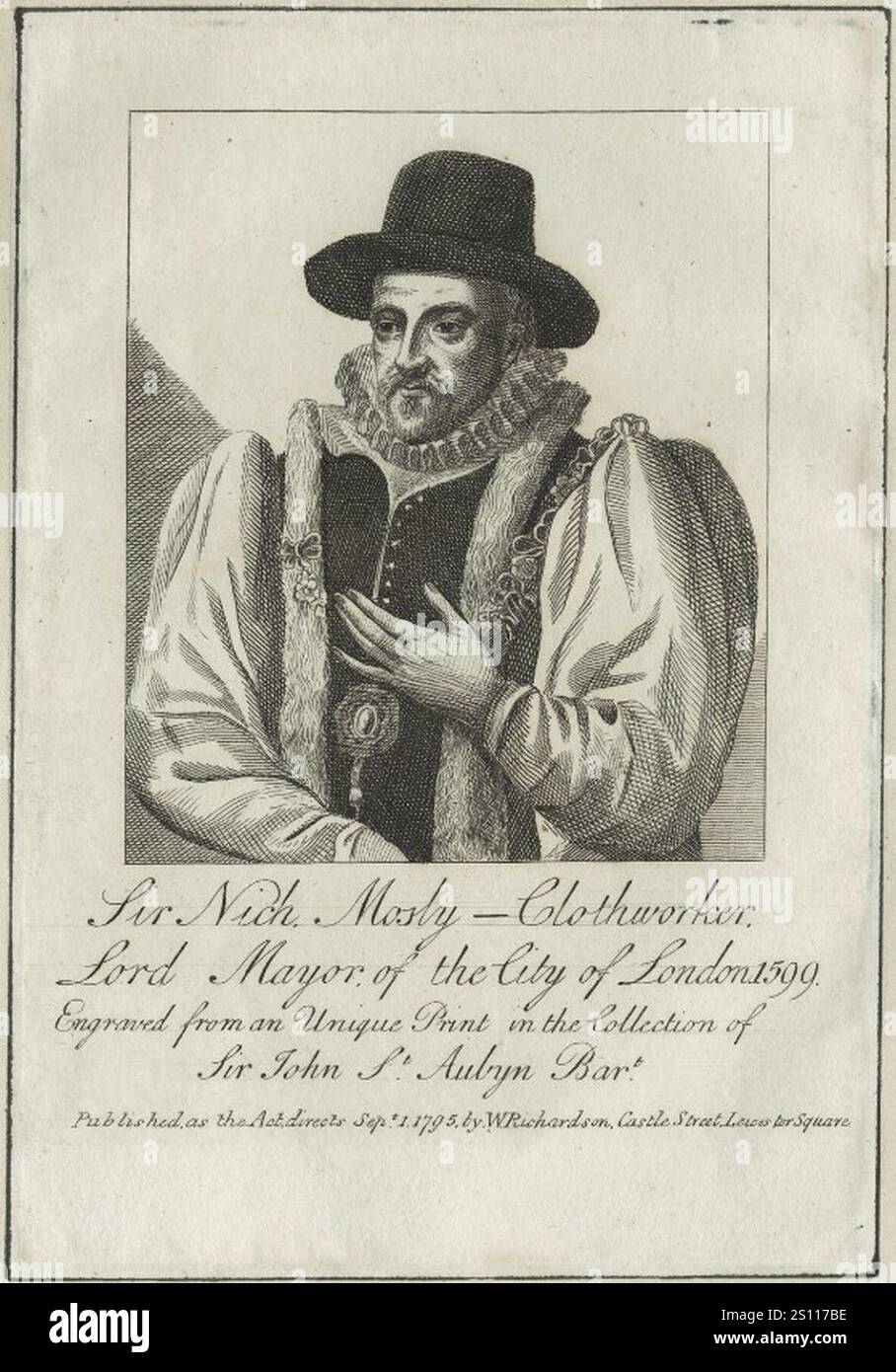 Engraving of Nicholas Mosley Stock Photo - Alamy