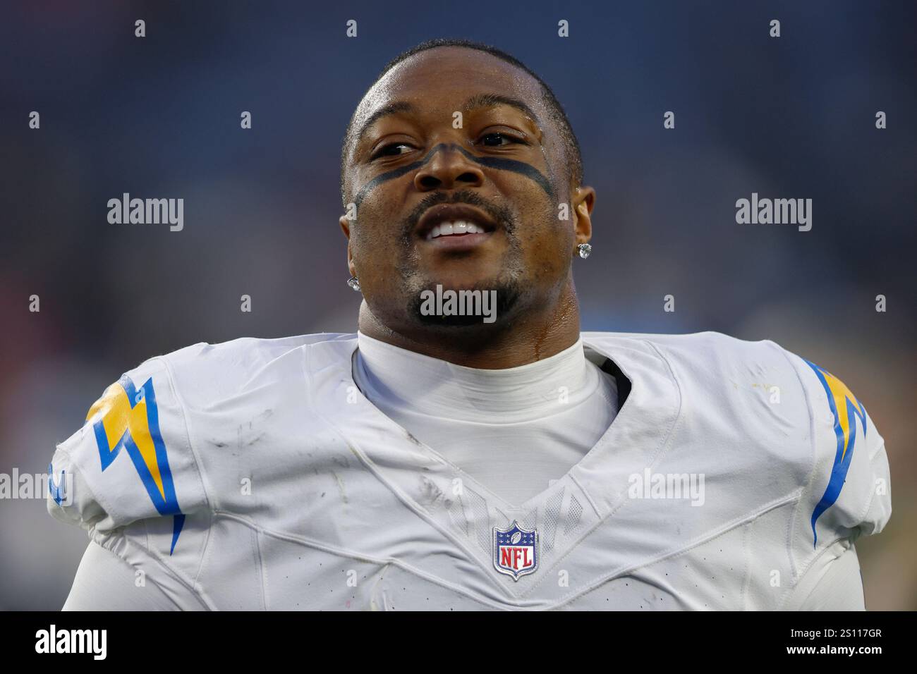 Los Angeles Chargers safety Tony Jefferson (23) reacts after defeating ...