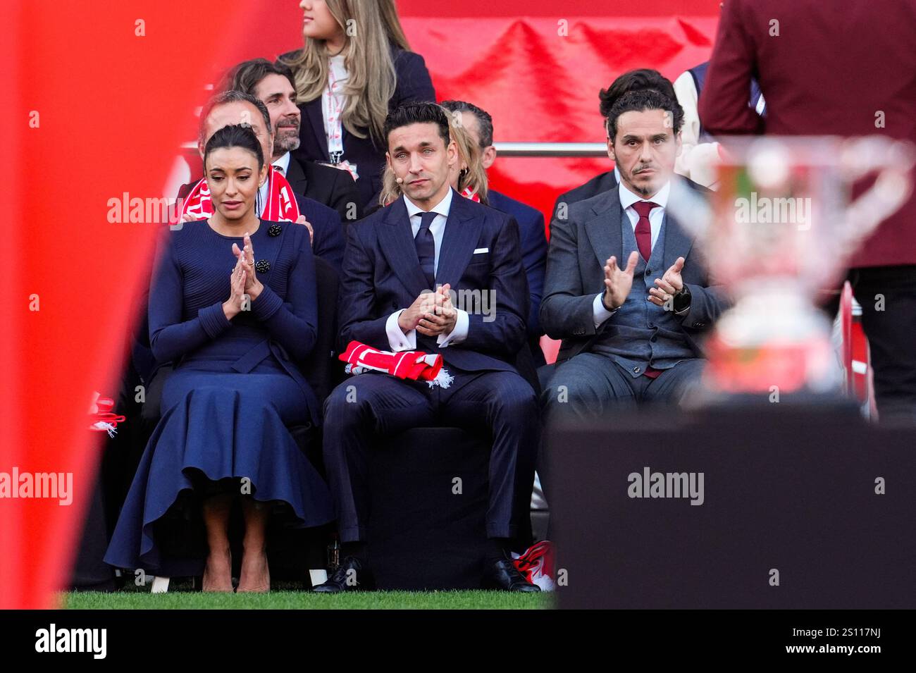 Jesus Navas of Sevilla FC during tribute of Jesus Navas at Ramon ...