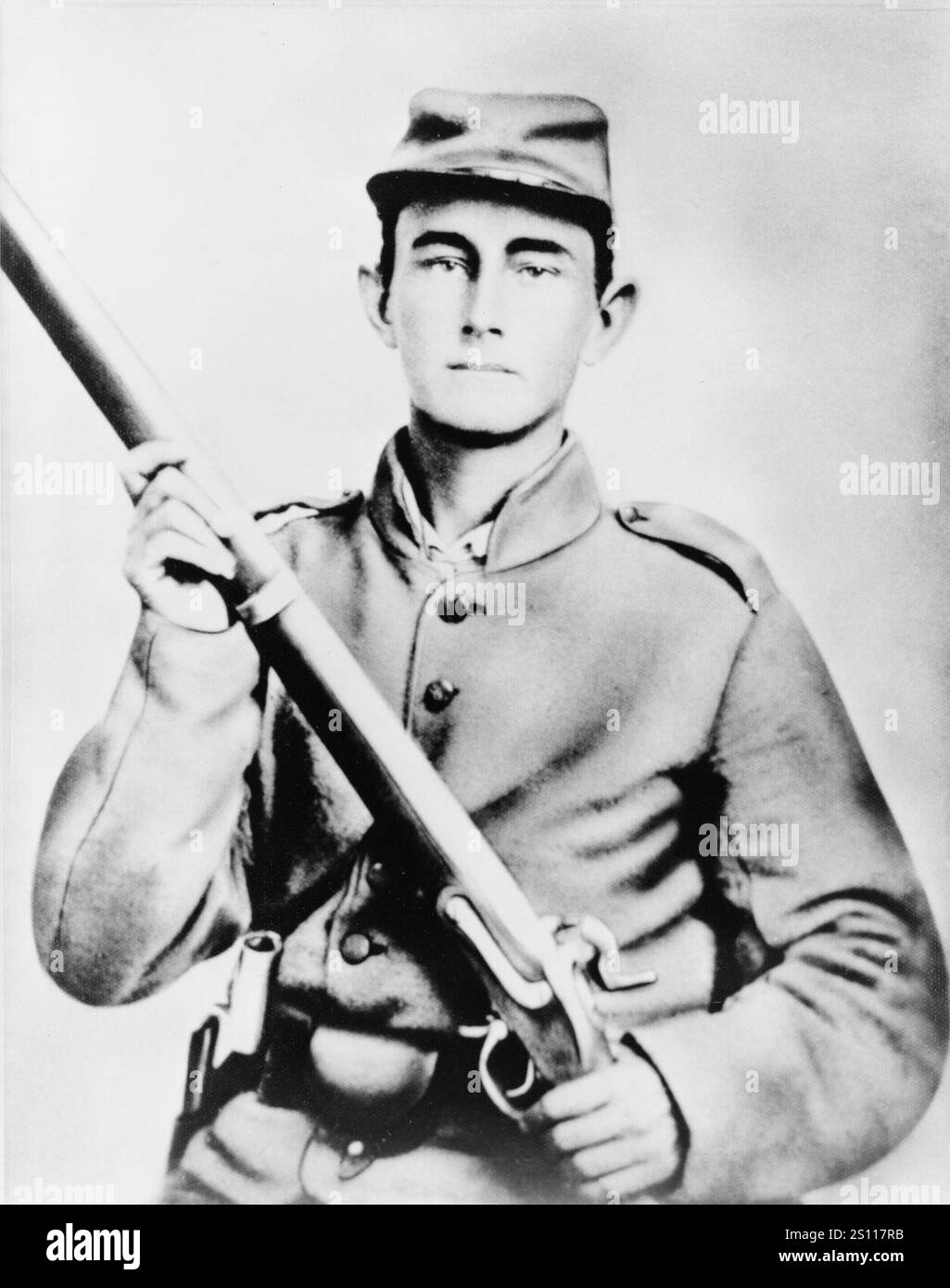 Enoch Hooper Cook, Jr., Pvt, Co. H. 38th Alabama Infantry, C.S.A., half ...