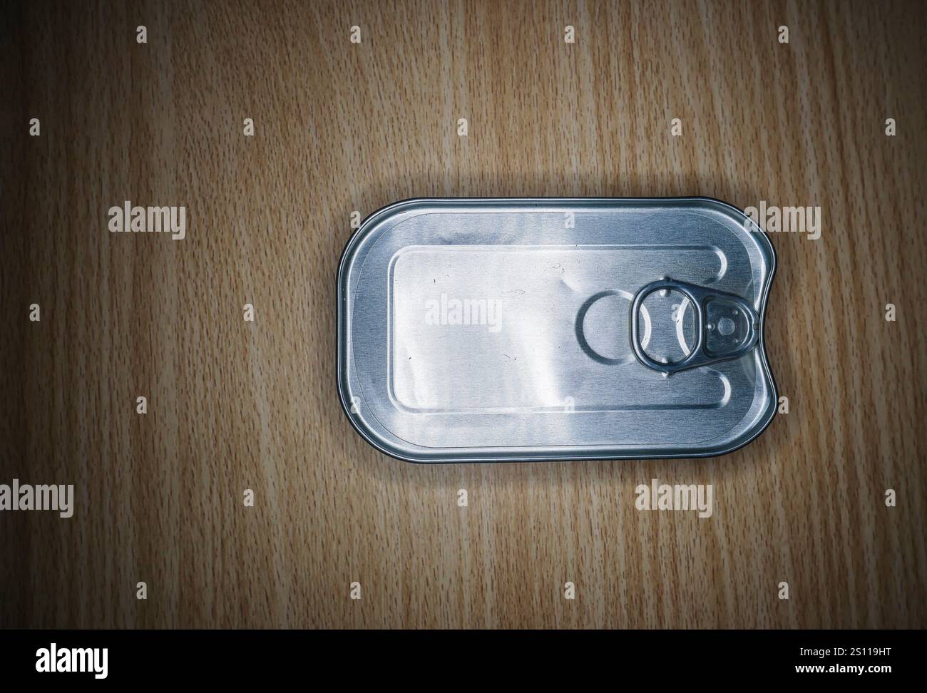 aluminum food tin can insulated product image photographed from above ...