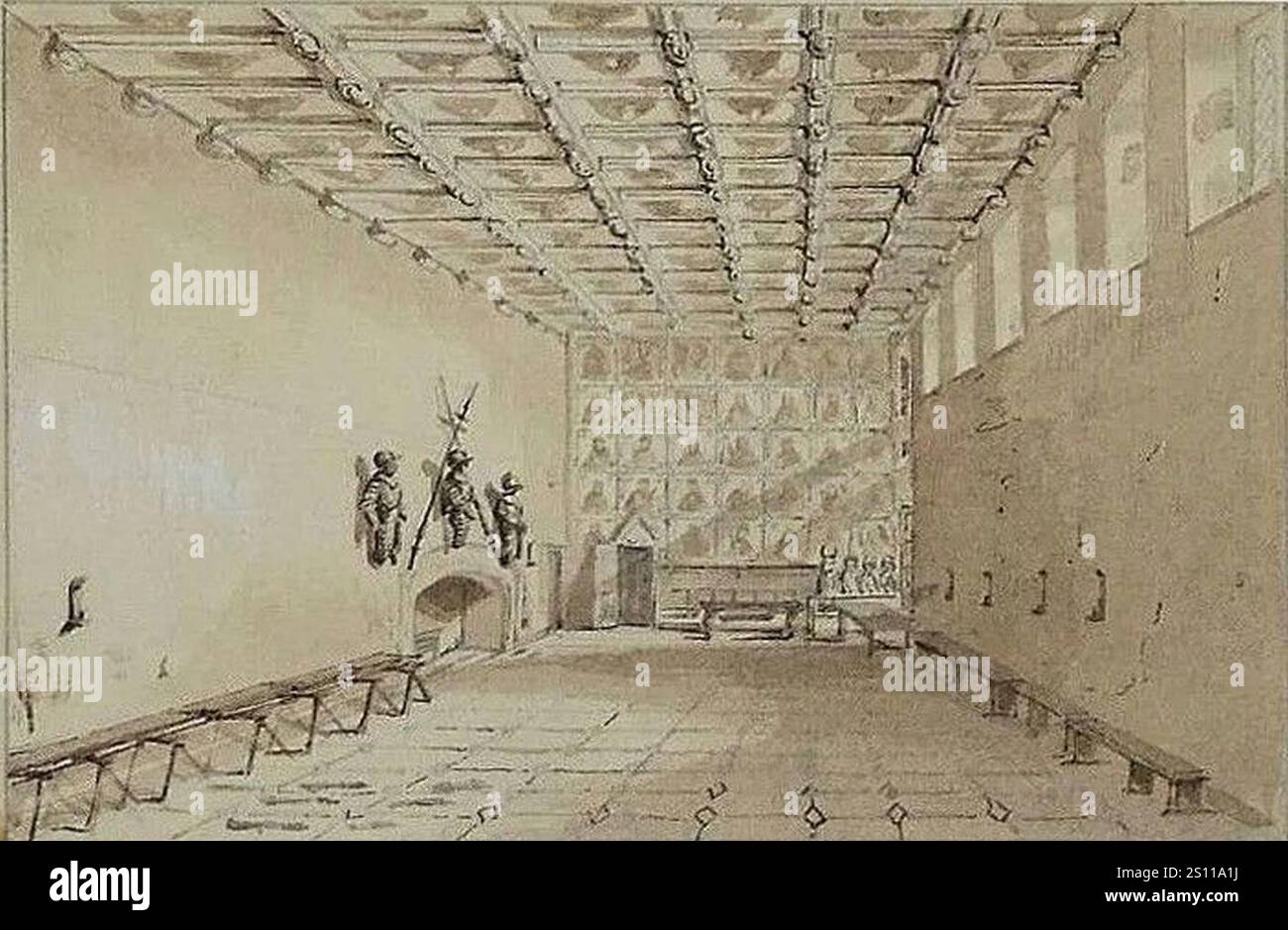 Entrance Hall - Naworth Castle - by Nutter (1 Stock Photo - Alamy