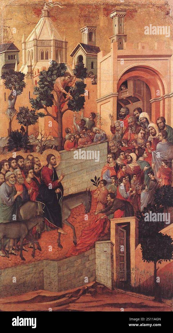 EntryIntoJerusalem Duccio di Buoninsegna Stock Photo - Alamy