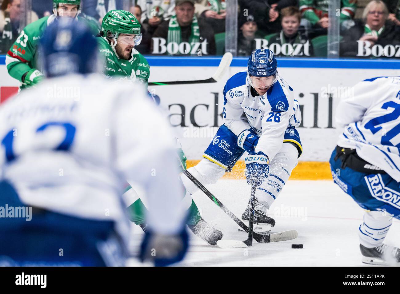 241230 Leksands Patrik Norén under ishockeymatchen i SHL mellan Rögle och Leksand den 30 ...