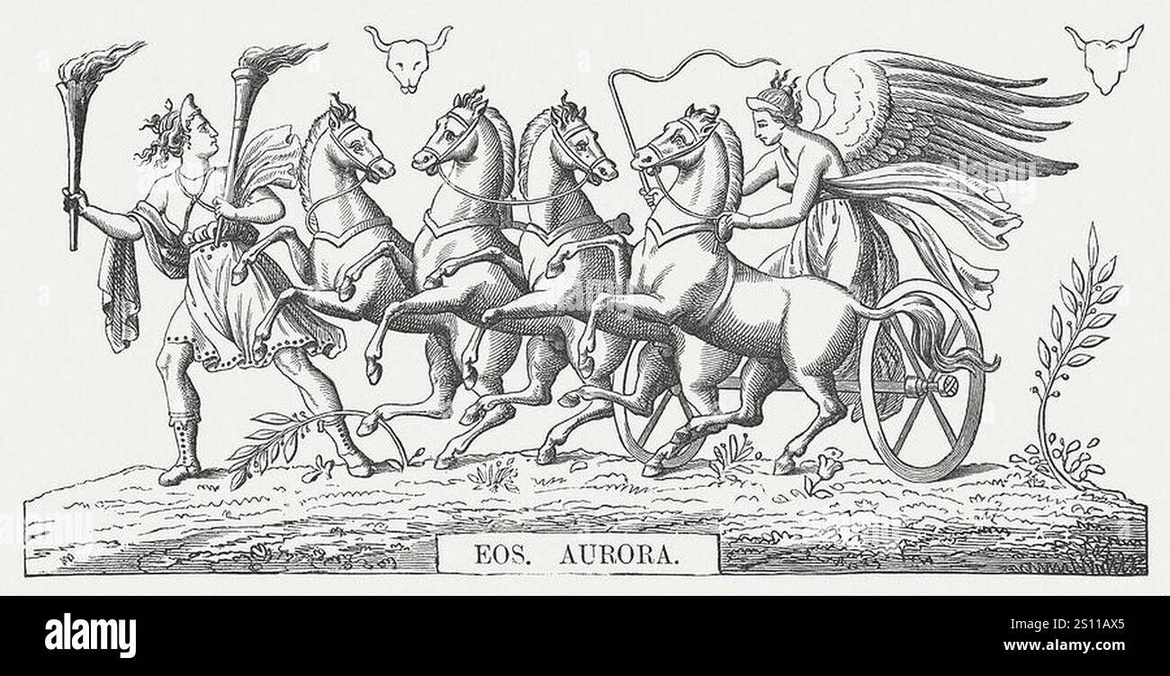 Eos (Aurora) - the Greek Titaness and goddess of the dawn Stock Photo ...