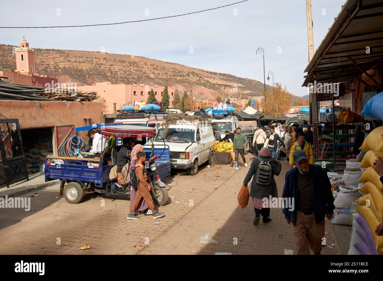 traditional berber market day amazigh market asni morocco Stock Photo ...