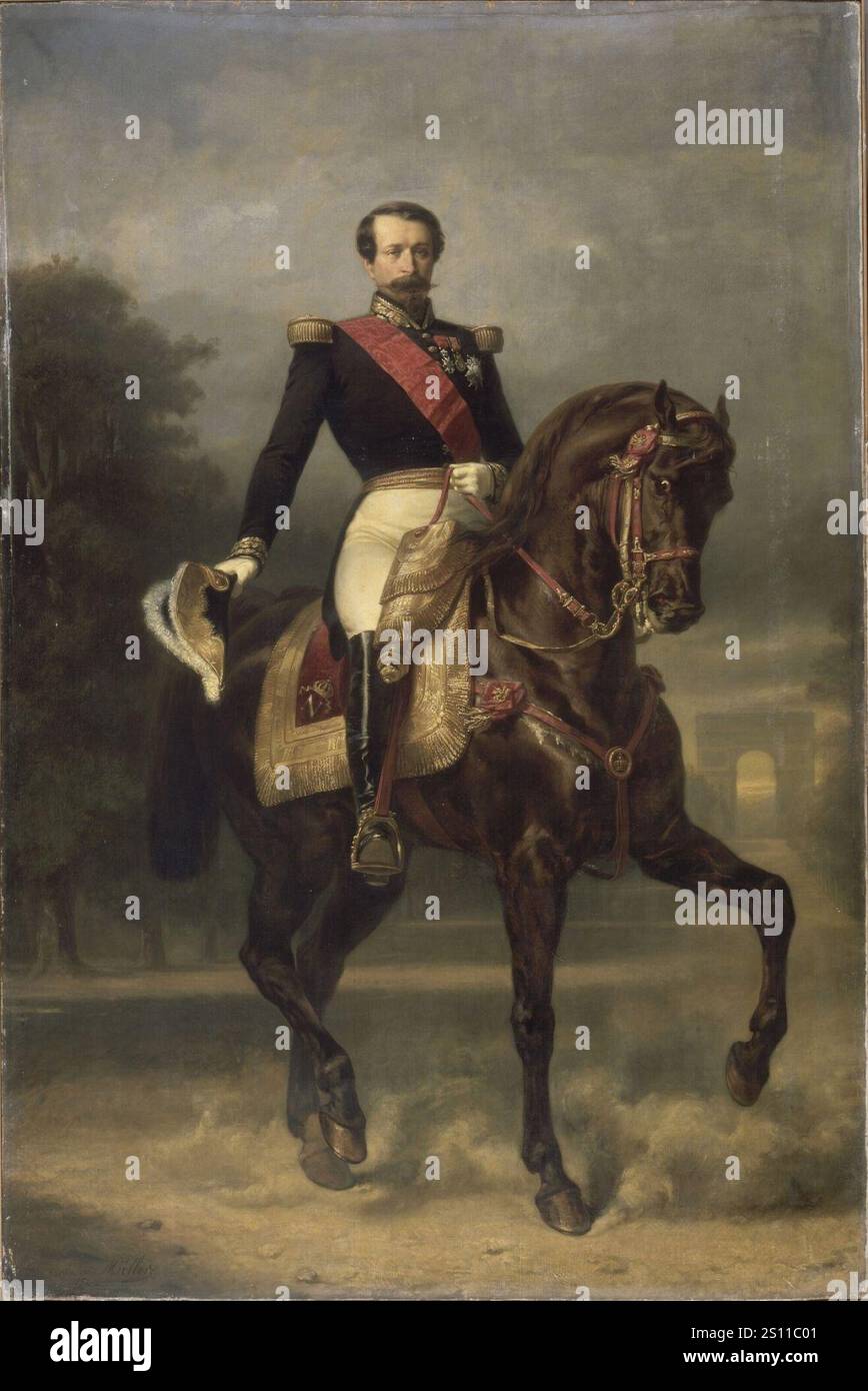 Equestrian portrait of Napoleon III of France (by Charles Louis Müller ...