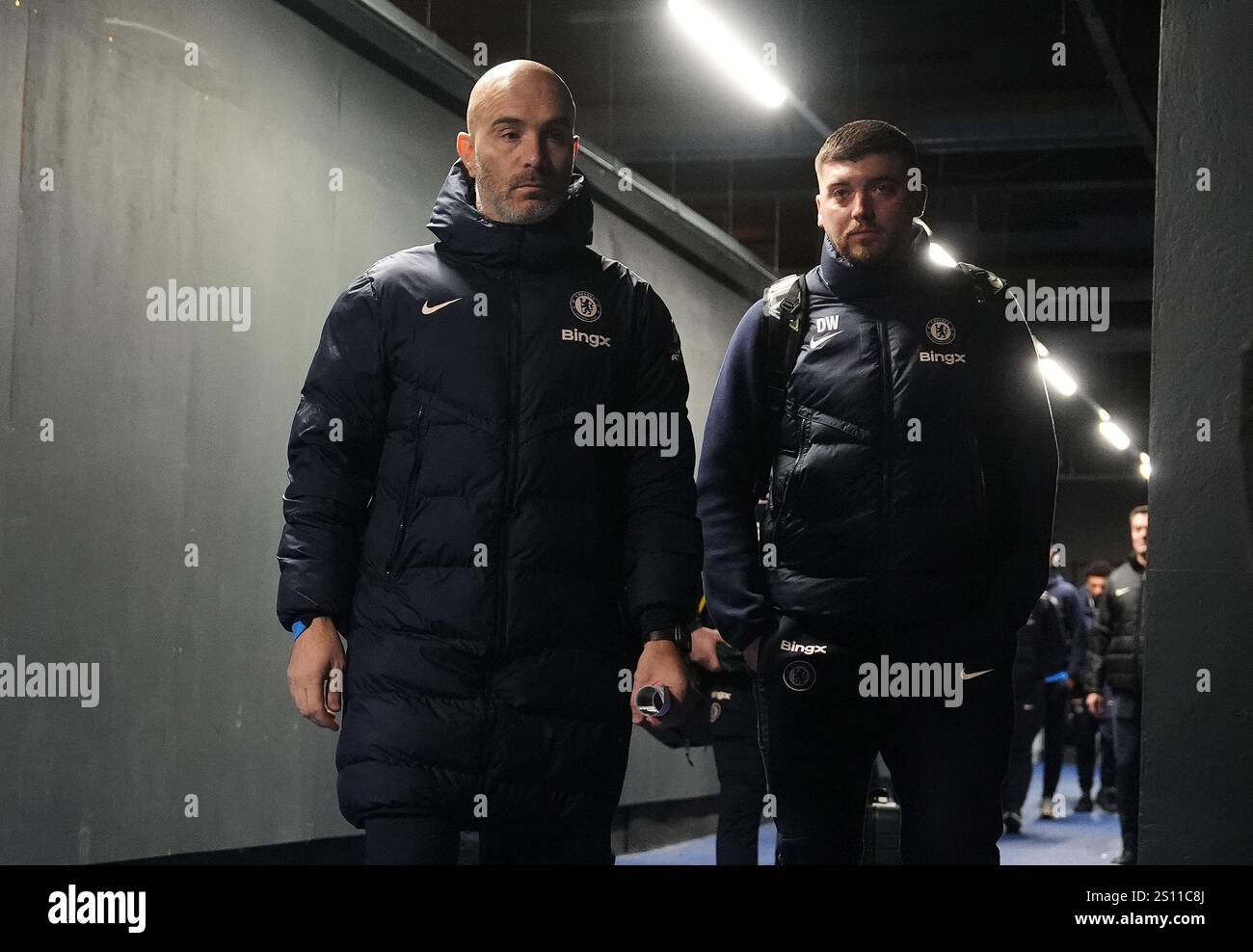 Chelsea manager Enzo Maresca arrives ahead of the Premier League match ...