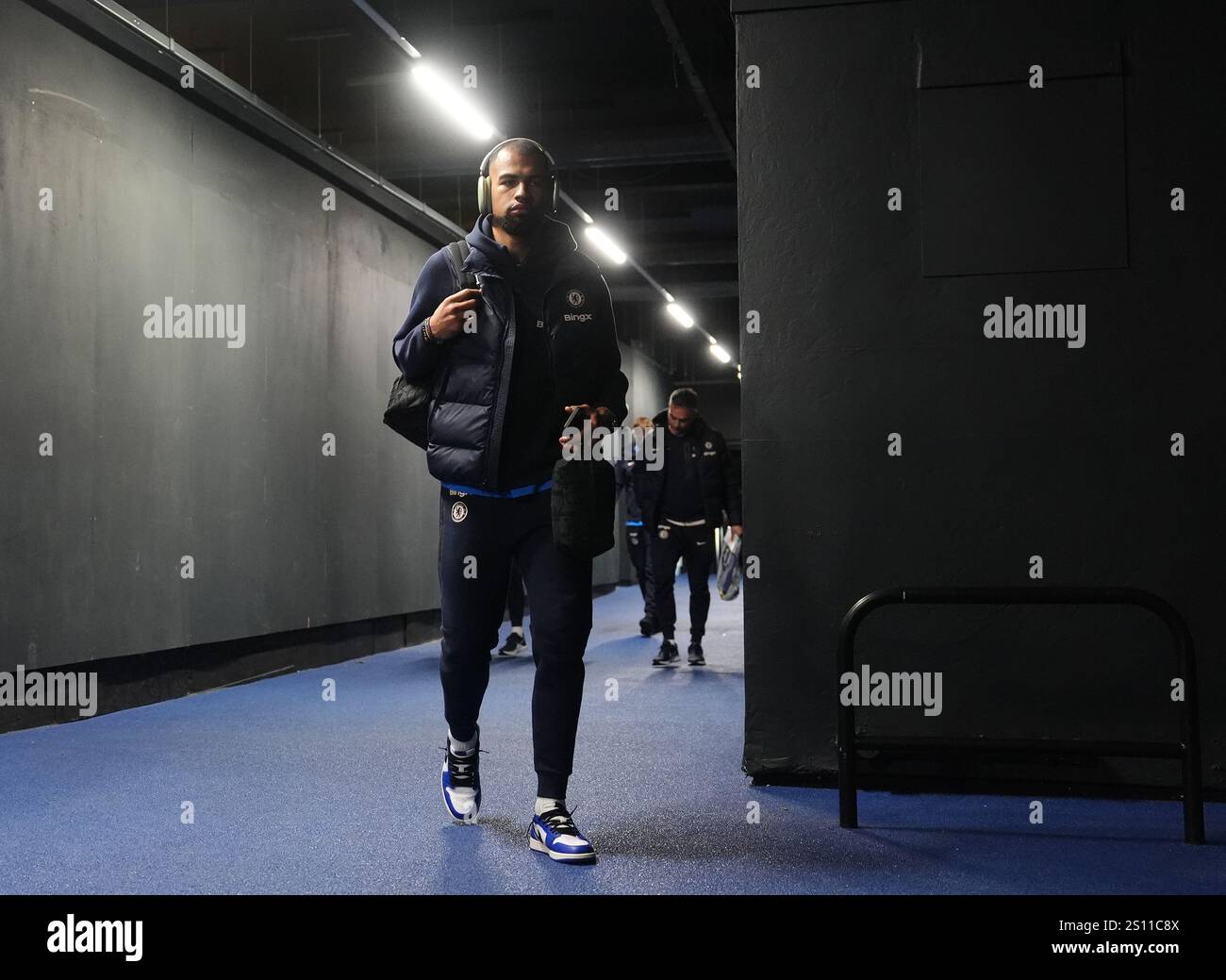 Chelsea goalkeeper Robert Sanchez arrives ahead of the Premier League ...