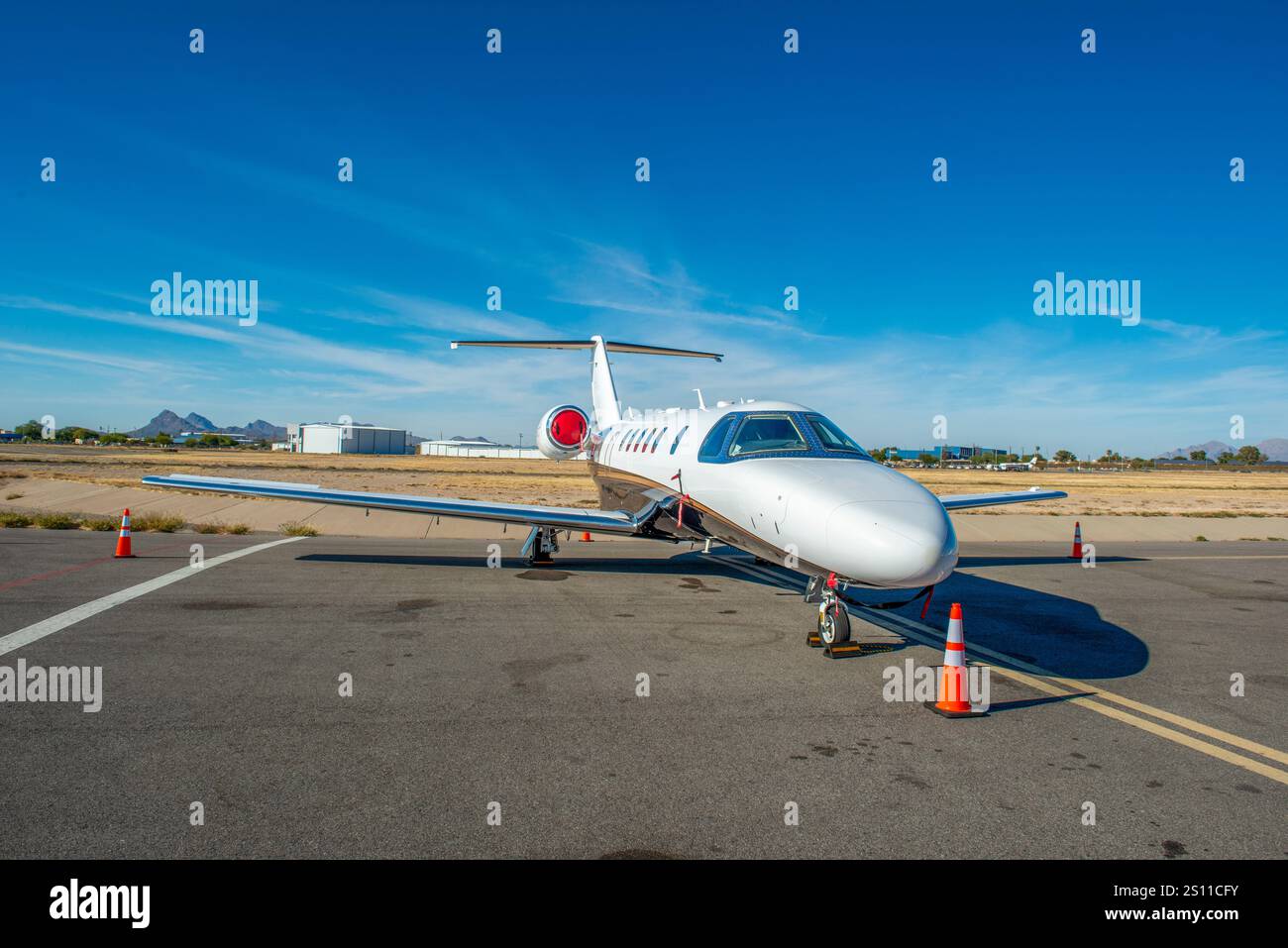 Cessna Citation Cj4 private jet parked on the ramp at Tucson Airport in ...