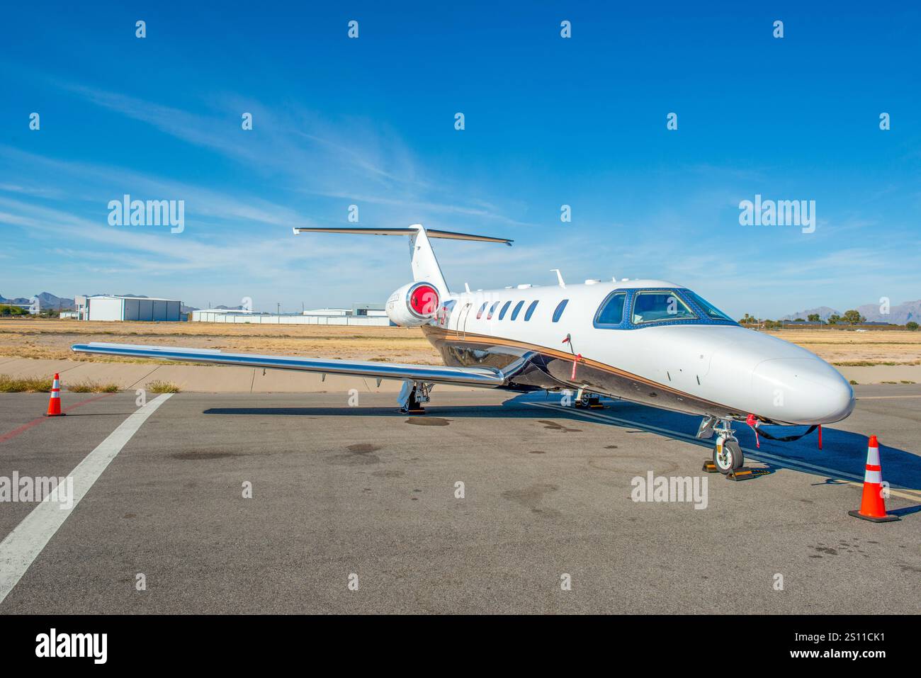 Cessna Citation Cj4 private jet parked on the ramp at Tucson Airport in ...