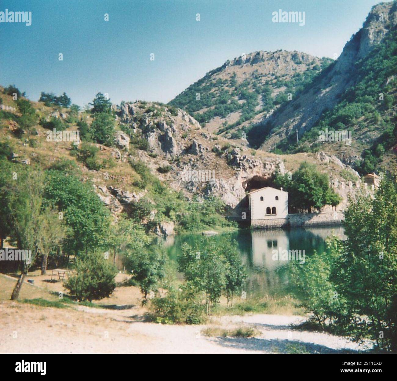 Eremo di San Domenico col lago omonimo 1 Stock Photo - Alamy