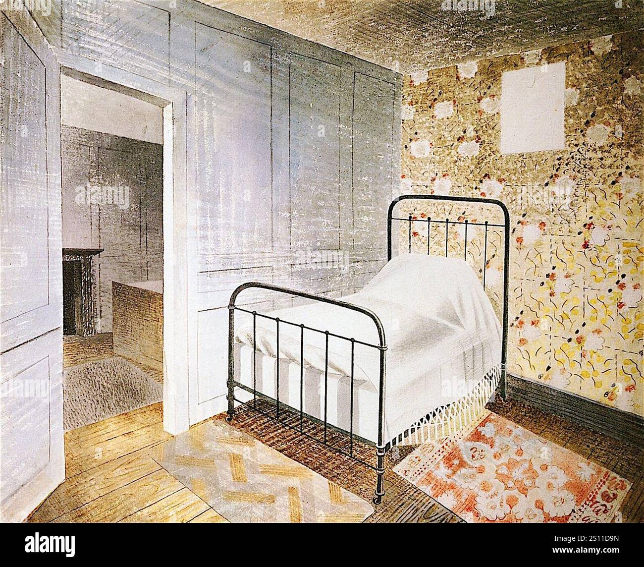 Eric Ravilious The Bedstead 1939 Stock Photo - Alamy