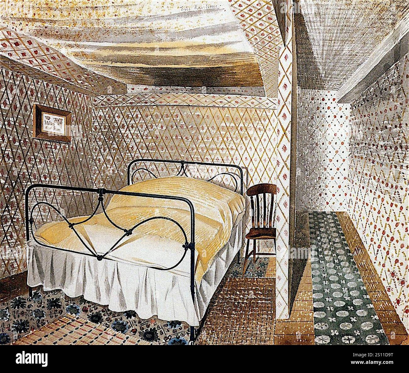Eric Ravilious Farmhouse Bedroom 1939 Stock Photo - Alamy