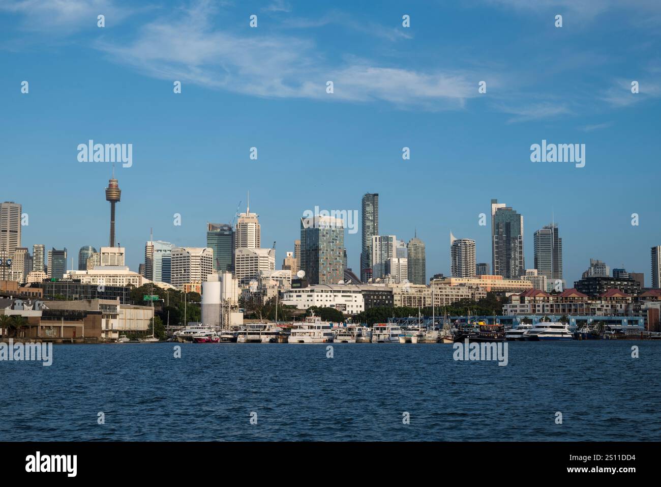 City skyline from Glebe Foreshore Walk, Glebe, an inner-western suburb ...