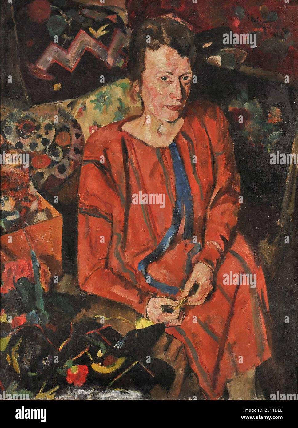 Erich Büttner - Bildnis der Malerin Elsa Hoffmann Stock Photo - Alamy