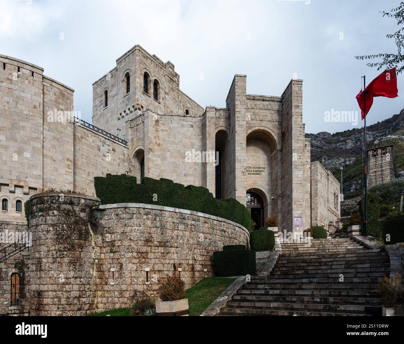 The historical castle of Kruja, Durres county, Albania, DEC 9, 2024 ...
