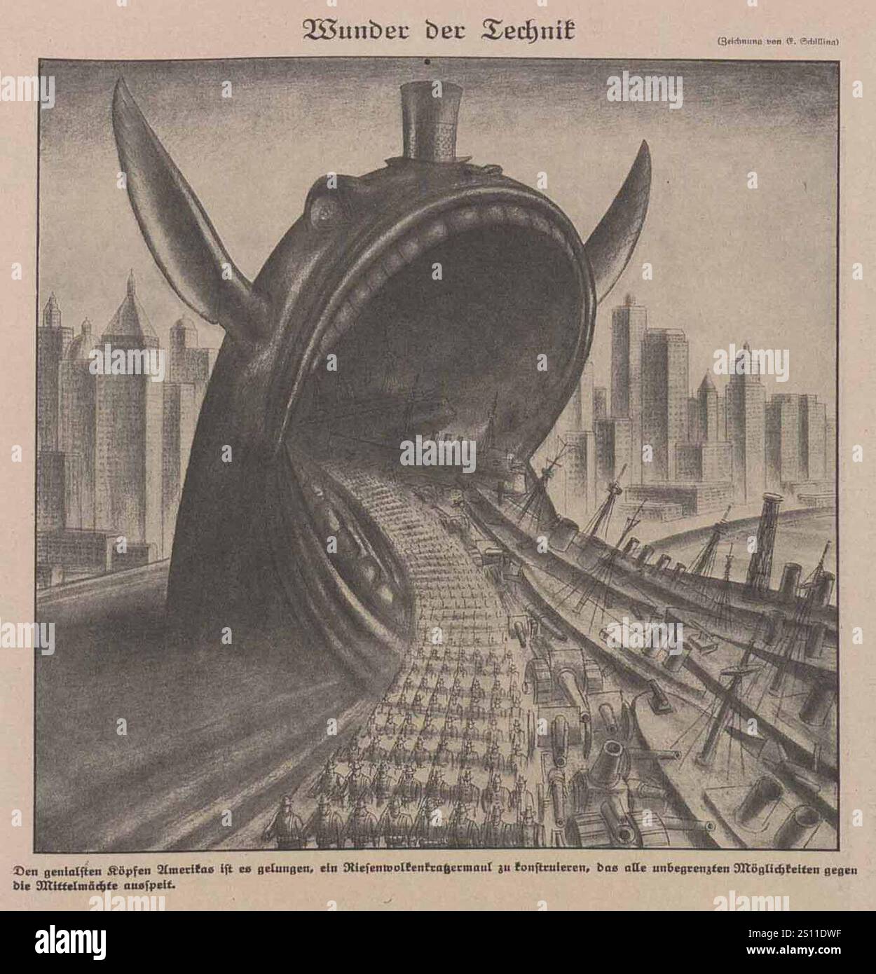 Erich Schilling – Wunder der Technik, Riesenwolkenkratzermaul ...