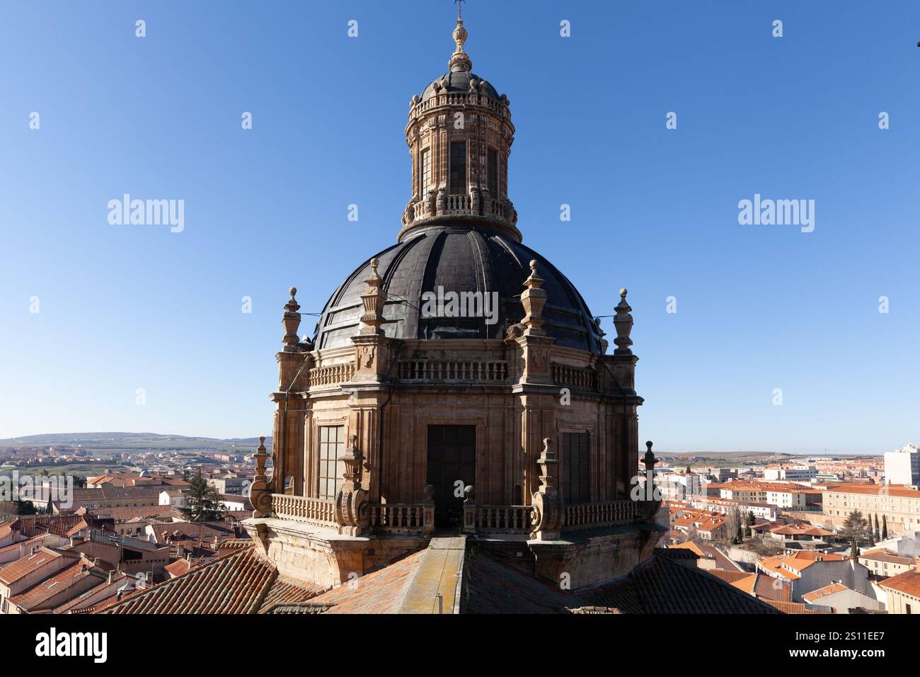 Salamanca, Spain - 7 January 2021: Dome of the Pontifical University. A ...
