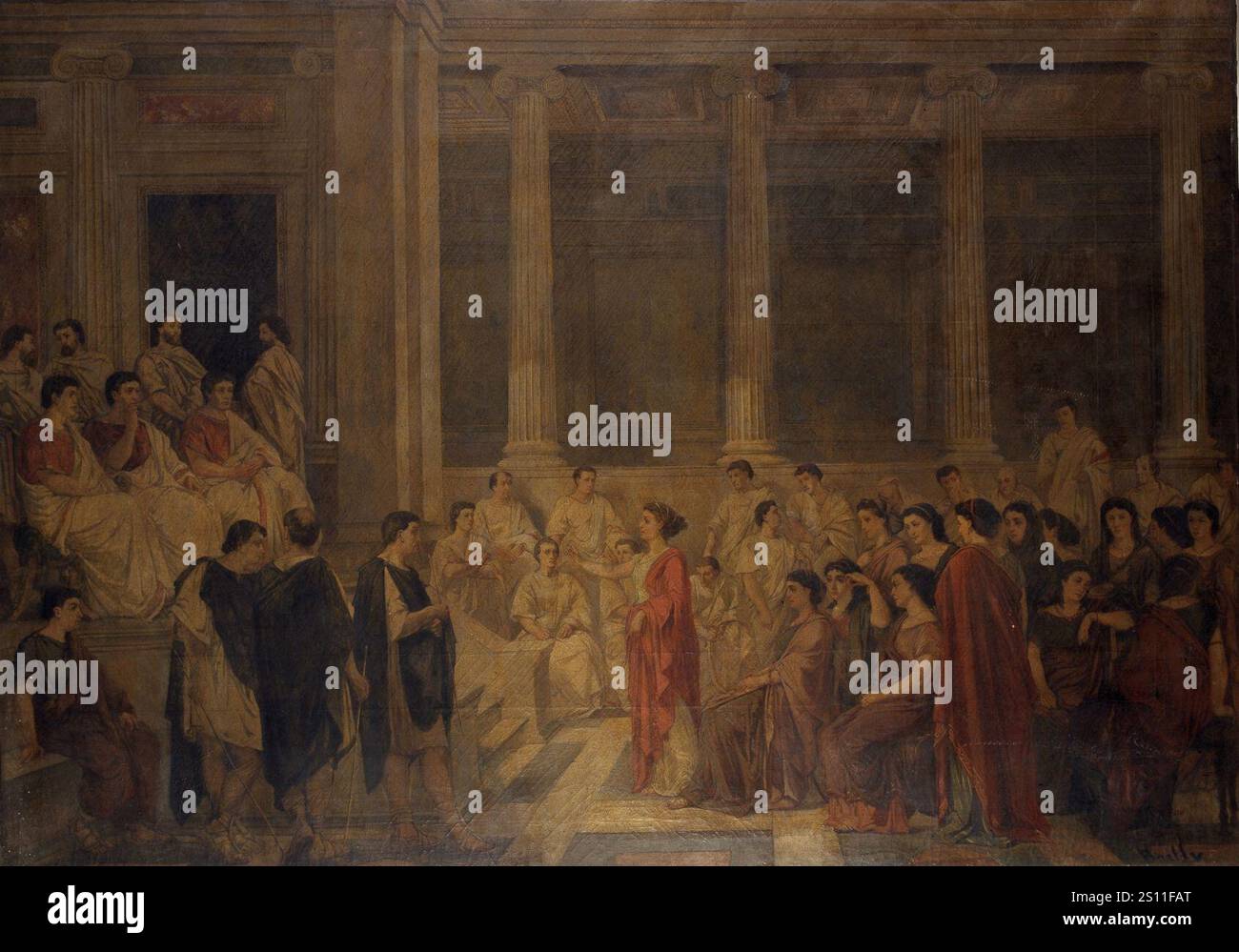 Ernest Joseph Bailly - The Vestal Virgins Handing over the Testament of ...