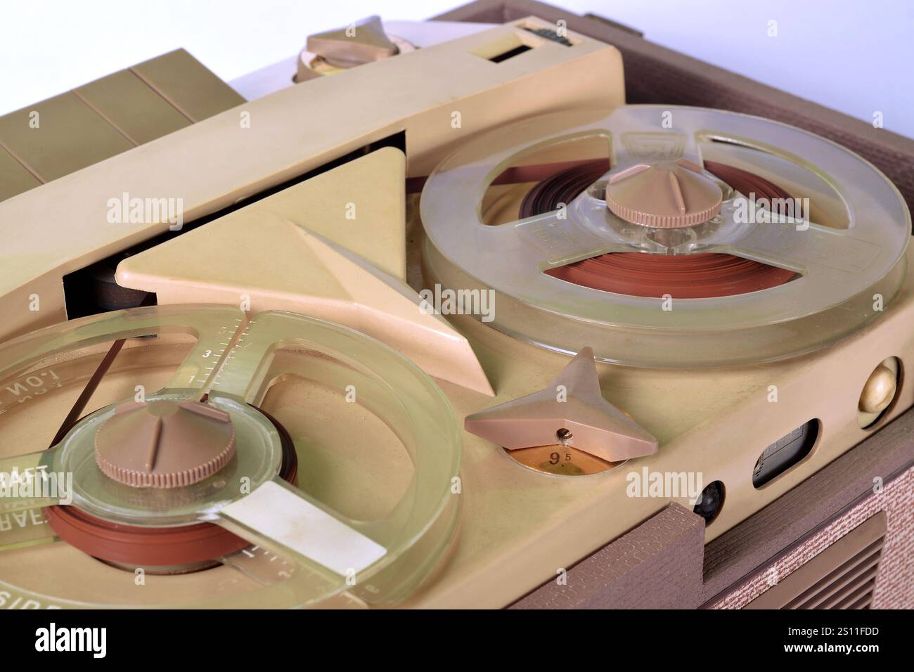 A reel-to-reel tape recorder from the 1960s for recording music and ...