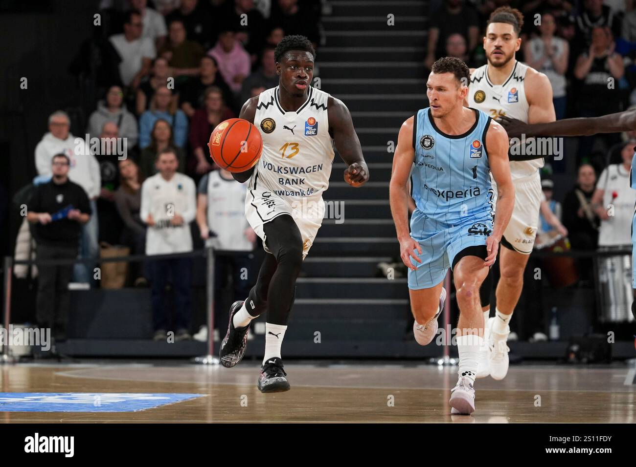 Hamburg, Deutschland. 30th Dec, 2024. Barra Njie (Basketball Loewen Braunschweig, #13) im ...