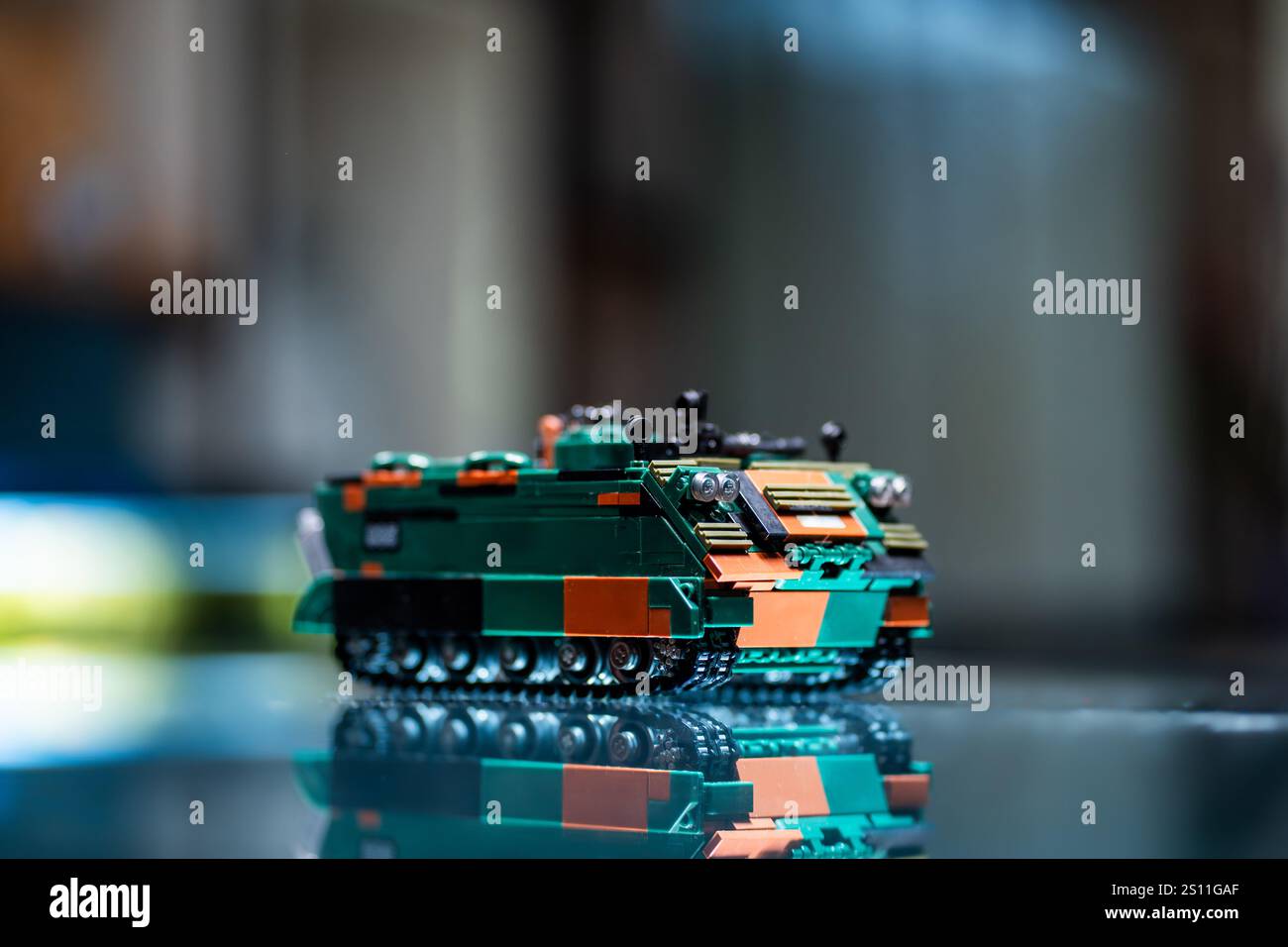 plastic toy model of modern M113 armored personnel carrier, building ...