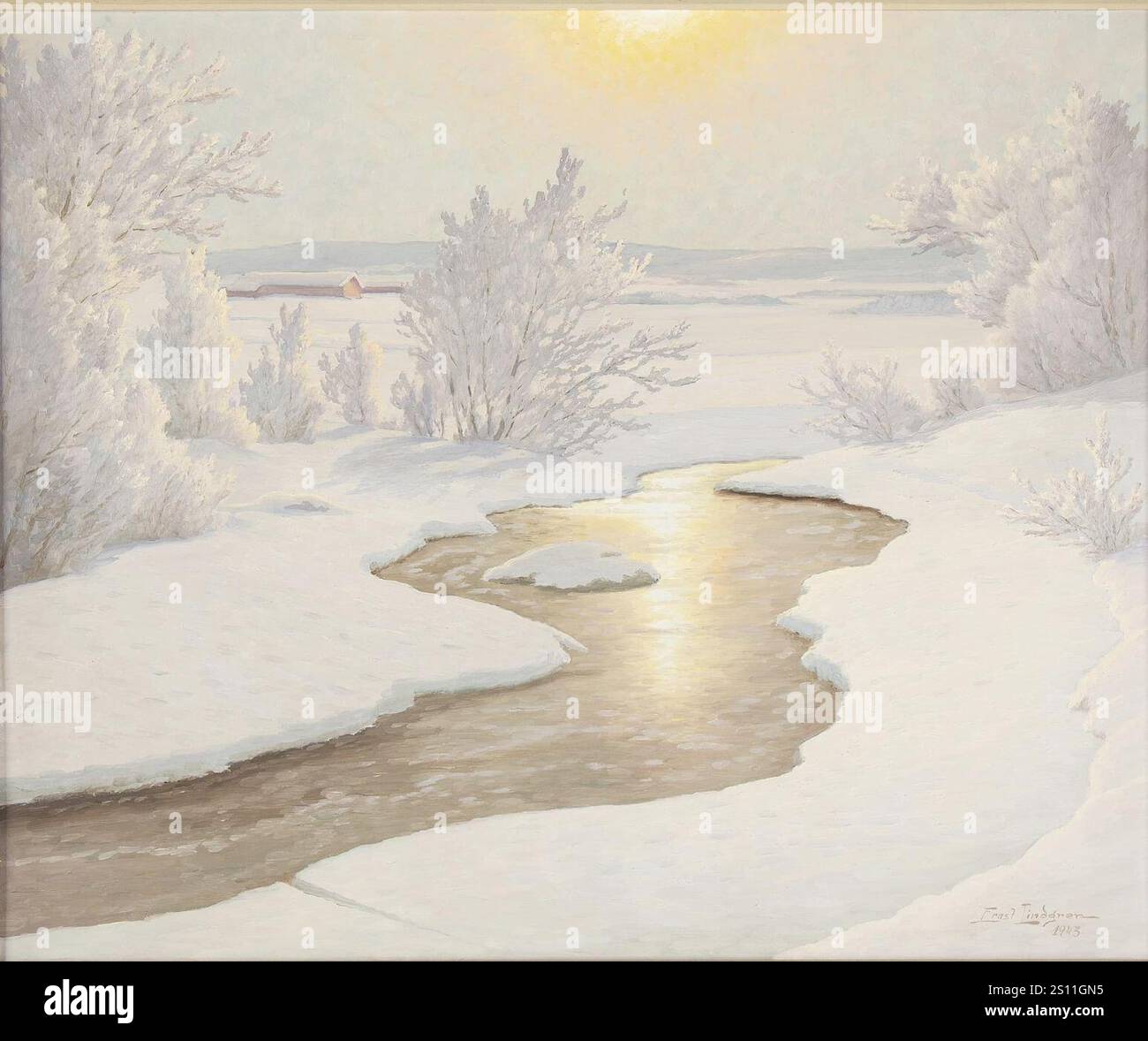 Ernst Lindgren Winter landscape 1943 Stock Photo - Alamy