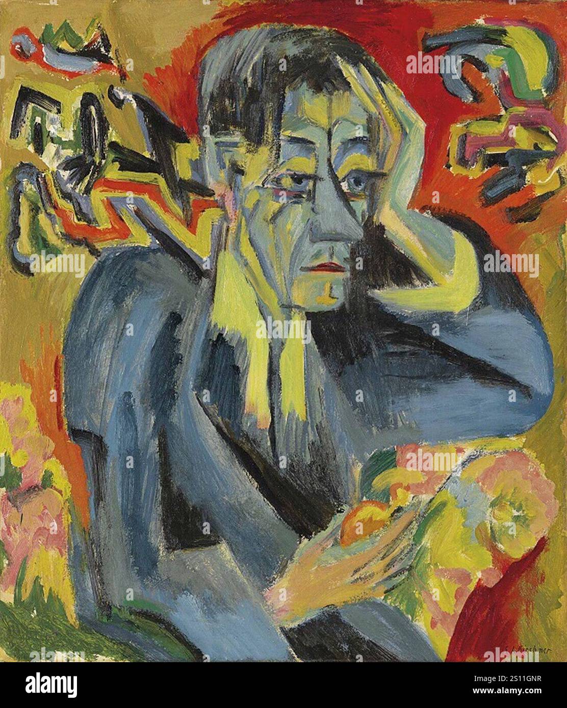 Ernst Ludwig Kirchner - Bildnis des Dichters Leonhard Frank, 1917 Stock ...