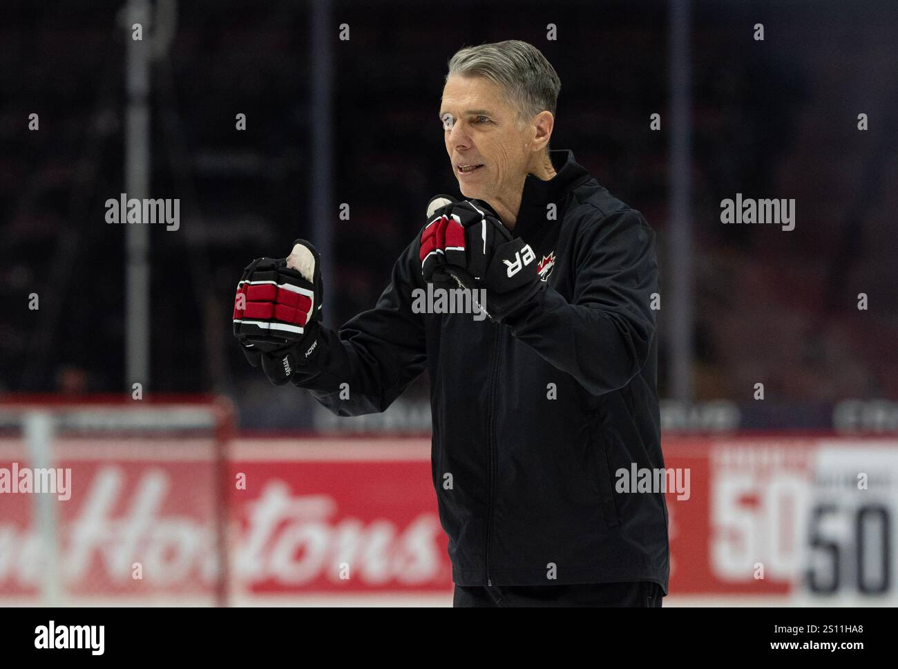 Ottawa, Canada. 30th Dec, 2024. Canada head coach Dave Cameron makes ...