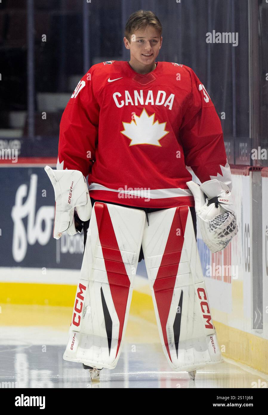 Ottawa, Canada. 30th Dec, 2024. Canada goaltender Carter George makes ...