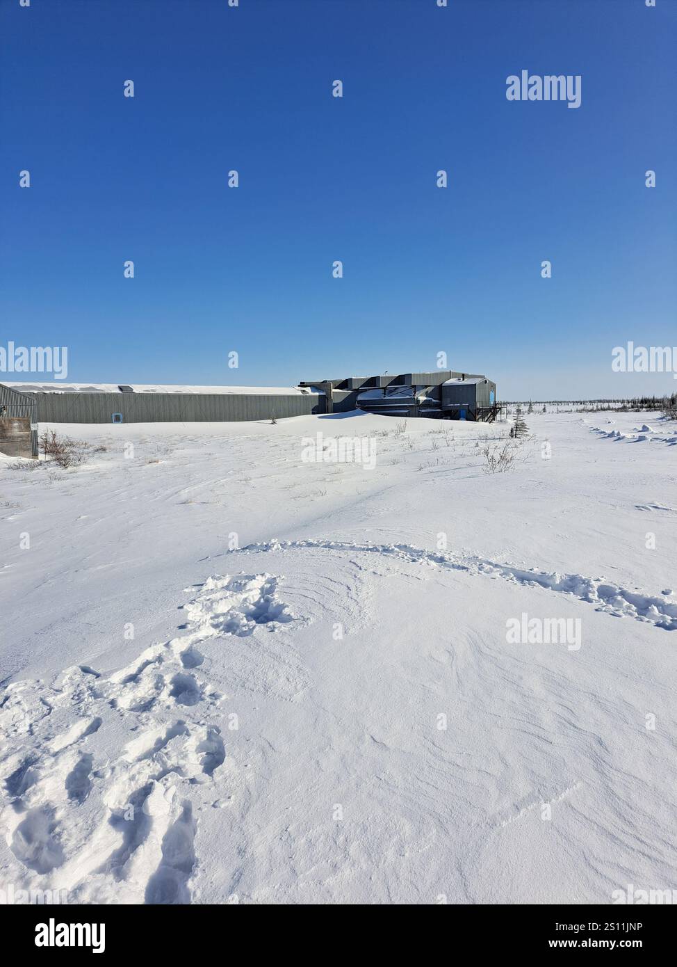 Black Brant rocket launcher at the decommissioned rocket range in ...