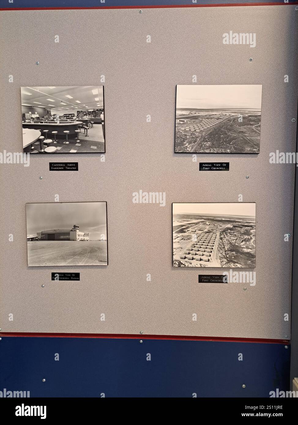 Information sign on the history of Fort Churchill US air force base ...