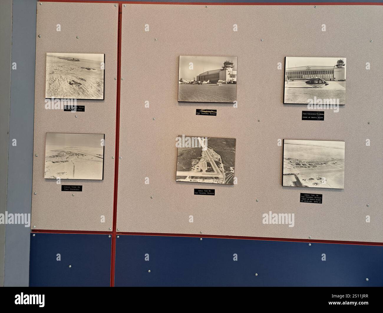 Information sign on the history of Fort Churchill US air force base ...