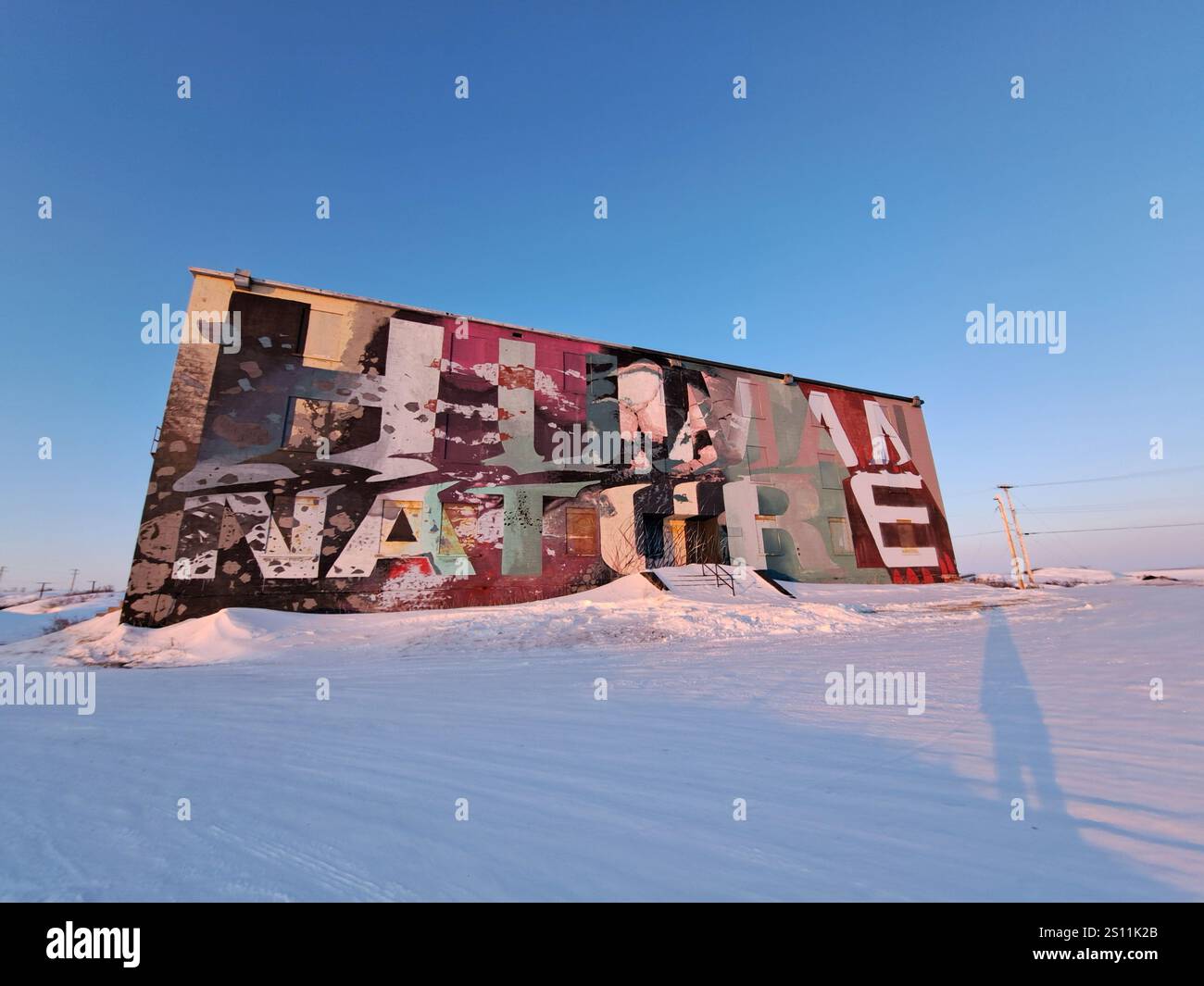 Human Nature mural in Churchill, Manitoba, Canada Stock Photo - Alamy