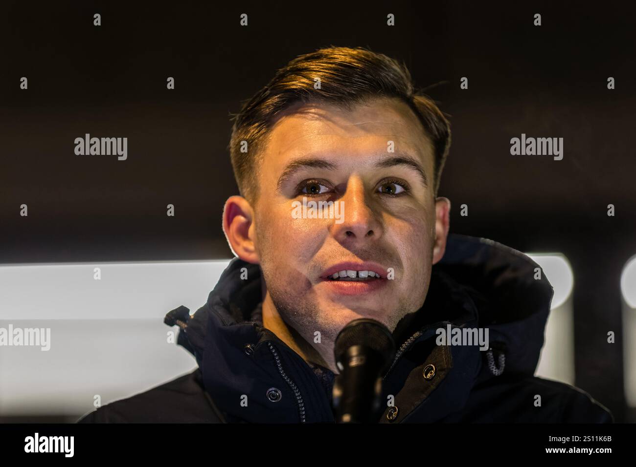 30 December 2024, Brandenburg, Cottbus: Jean Pascal Hohm (AfD) speaks ...