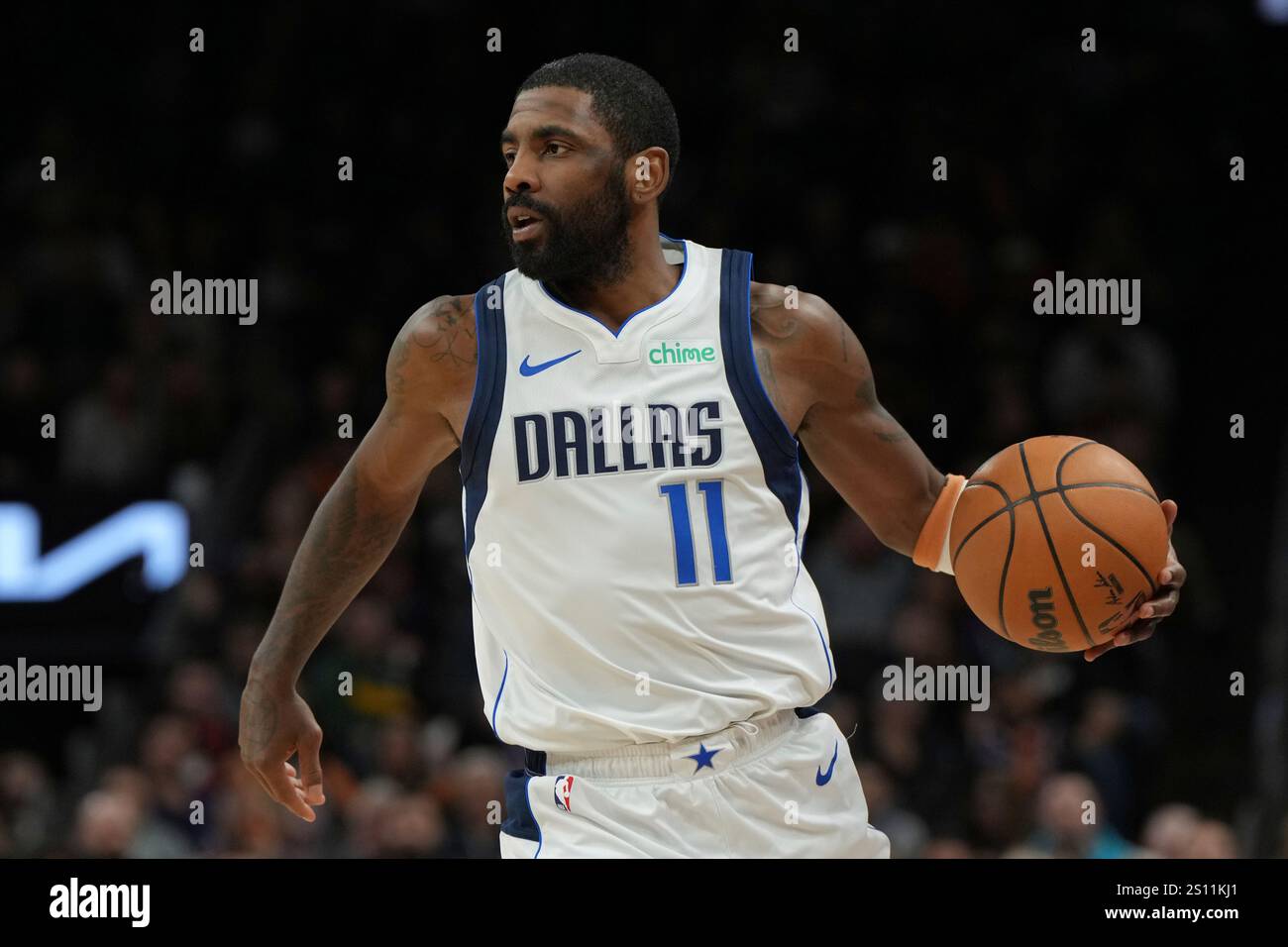 during the second half of an NBA basketball game, Friday, Dec. 27, 2024 ...