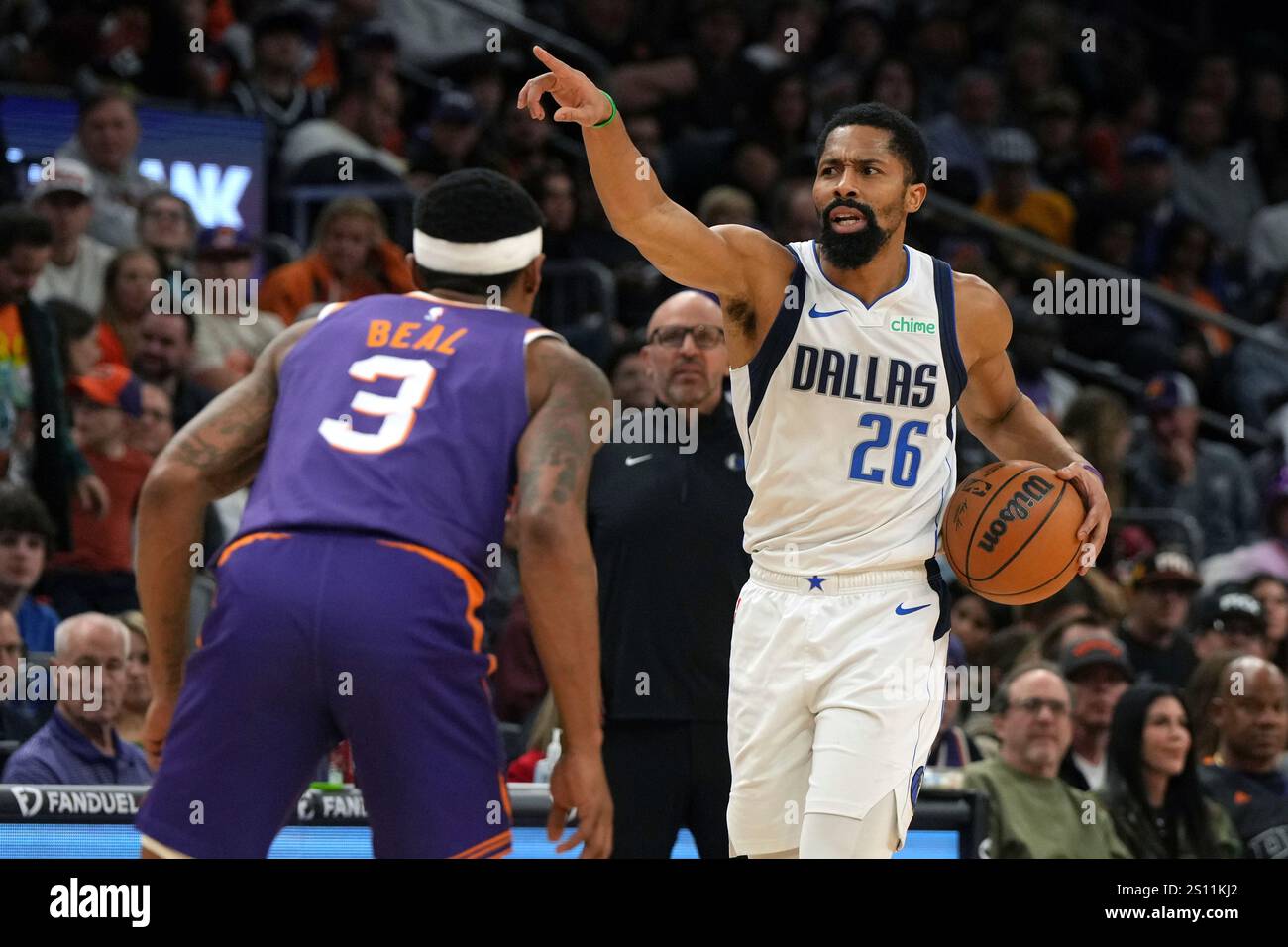 during the second half of an NBA basketball game, Friday, Dec. 27, 2024 ...